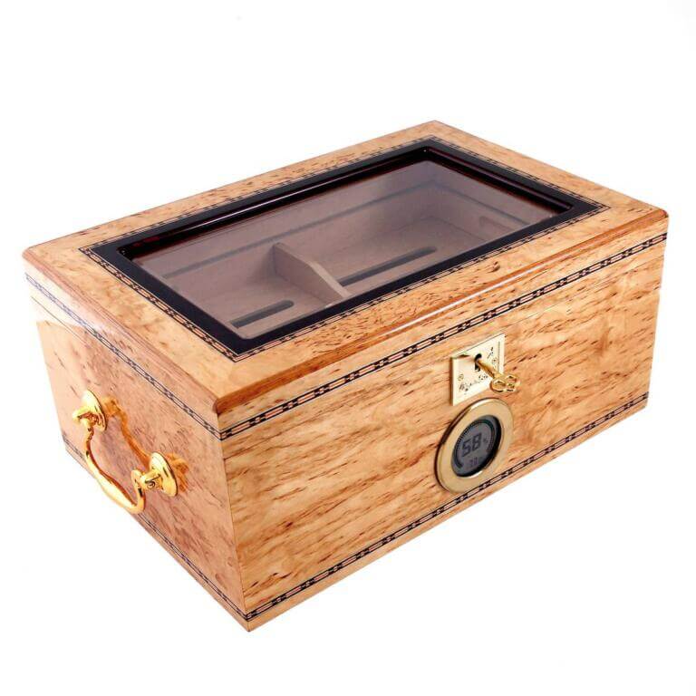 Cigar Humidors | Birch Burl Limited Edition Digital Hygrometer | Cigar Star