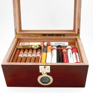 Glass Top Bubinga Cigar Humidor Showcase II | Cigar Star