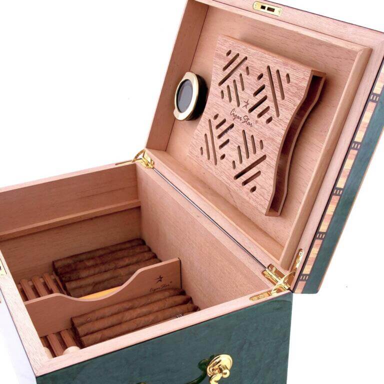 Blue Havana 150 Cigar Humidor with Digital Hygrometer | Cigar Star