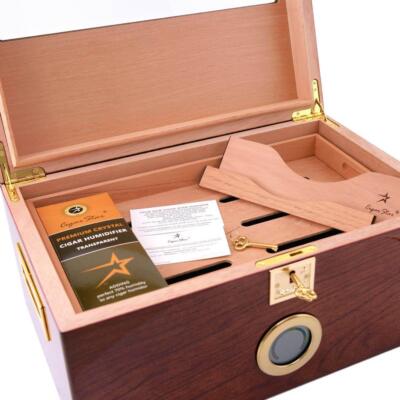 The Lexington Classic 150 Cigar Glass Top Humidor | Cigar Star