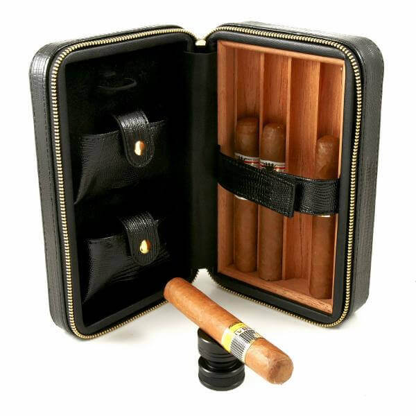 Lizard Leather Travel Cigar Humidor | Cigar Star