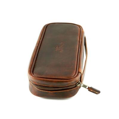 Full-Grain Leather Travel Cigar Humidor| Cigar Case | Cigar Star