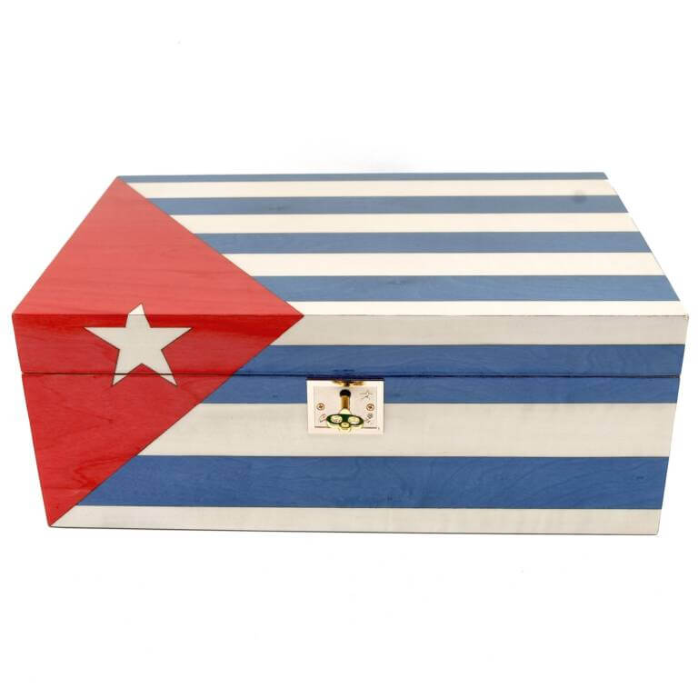 Cuban Flag Humidor | Cigar Star | Shipped From Canada