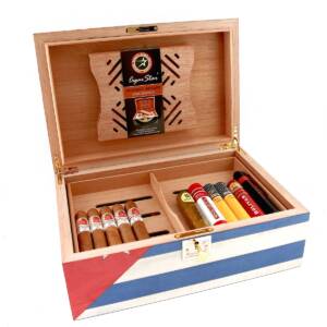 Cuban Flag Humidor | Cigar Star | Shipped From Canada