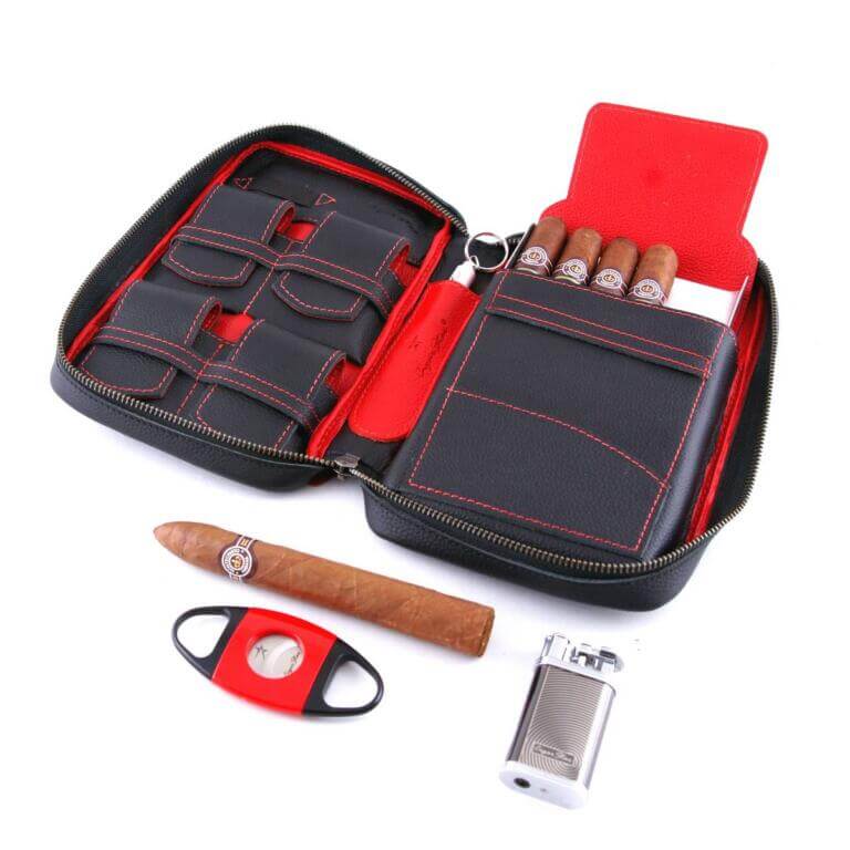 Red Leather Cigar Case | Cigar Star | Shipped from Canada