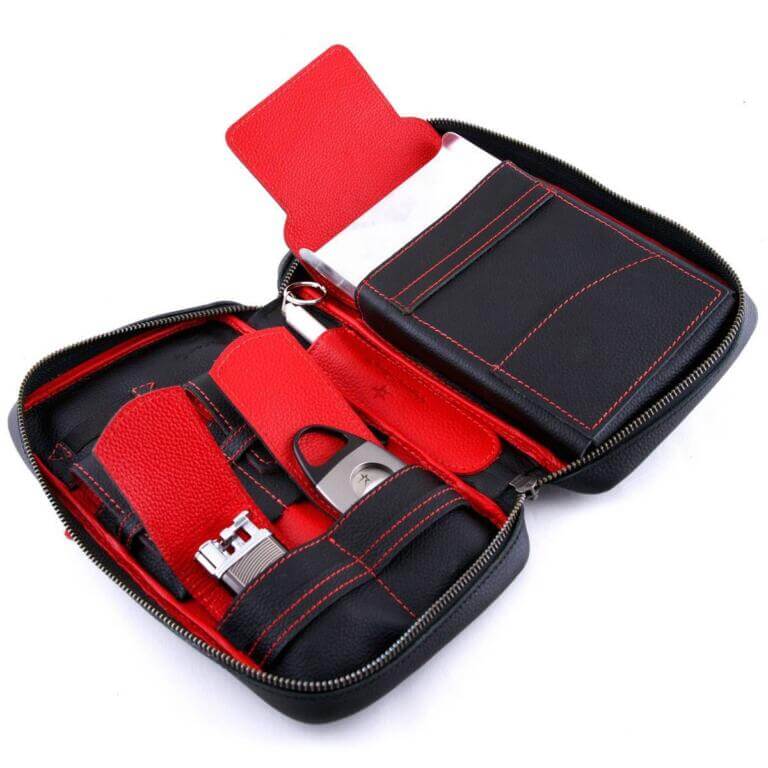 Red Leather Cigar Case | Cigar Star | Shipped from Canada
