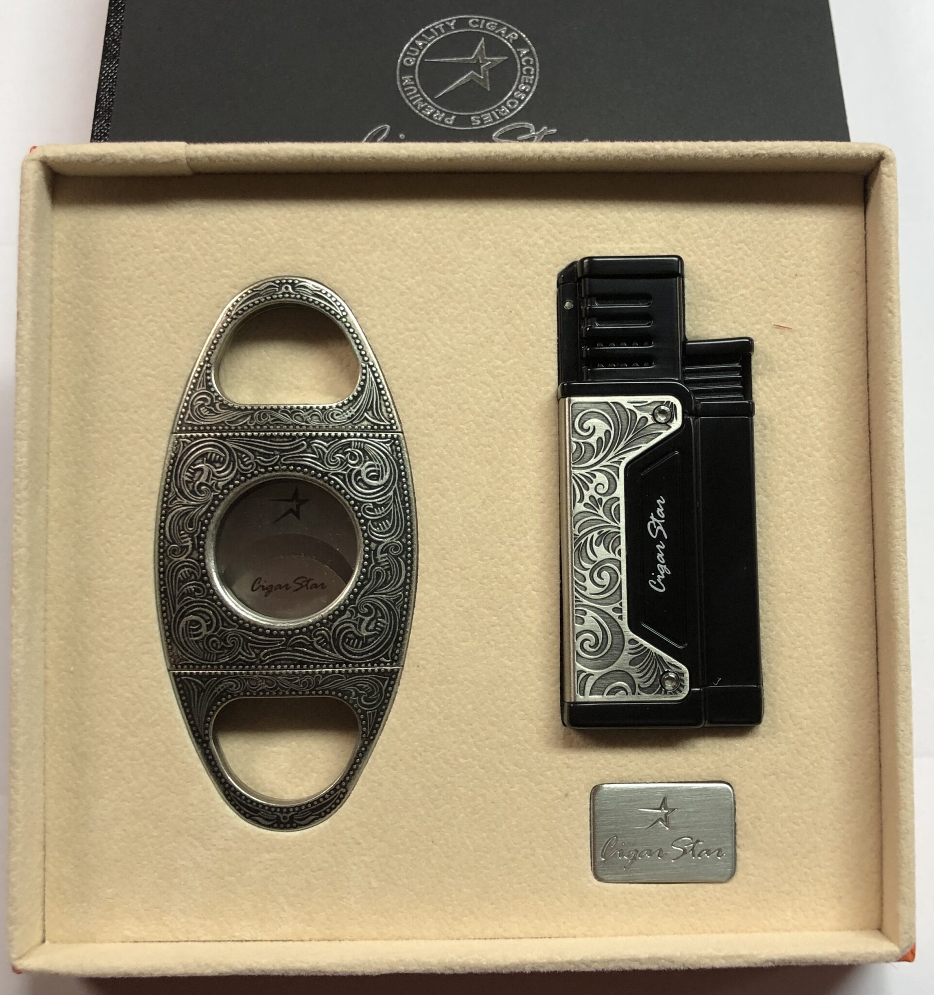 Cigar Cutter Lighter Gift Set | Cigar Star | Shipped From Canada