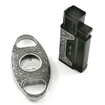 Cigar Cutter Lighter Gift Set | Cigar Star | Shipped From Canada